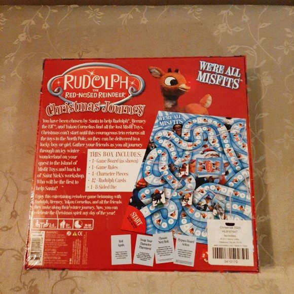 Aquarius | Toys | Rudolph The Red Nose Reindeer Xmas Journey Board Game ...